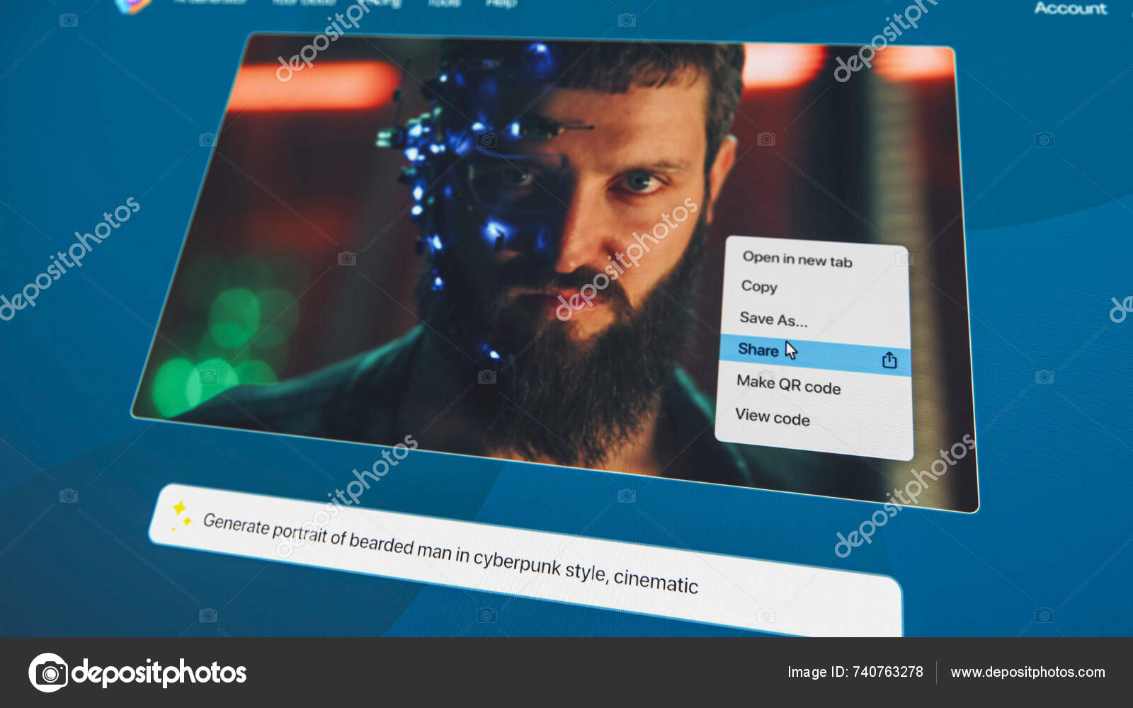 User Interface Image Generator Modern Artificial Intelligence Chatbot ...