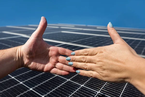 Solar energy handshake Stock Photos, Royalty Free Solar energy ...