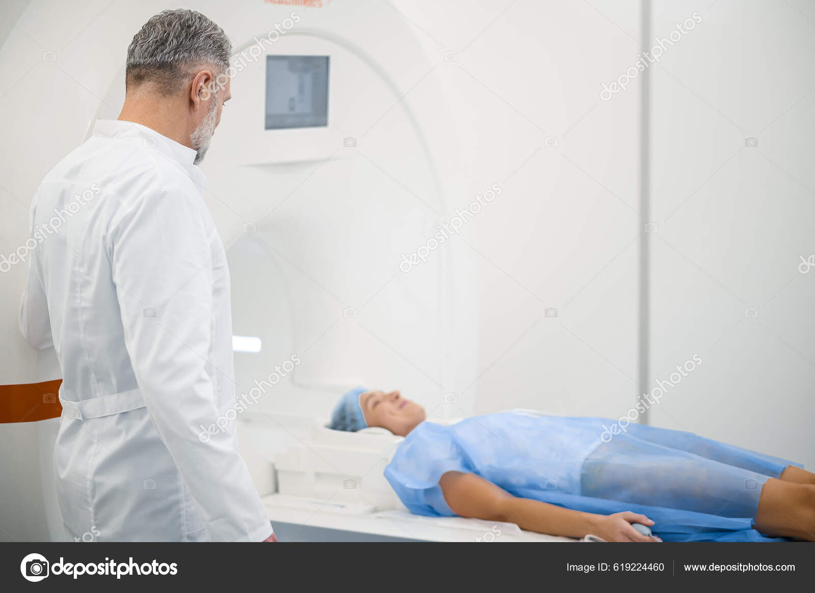 Diagnostic Center Doctor Working Diagnostic Center Looking Involved ...