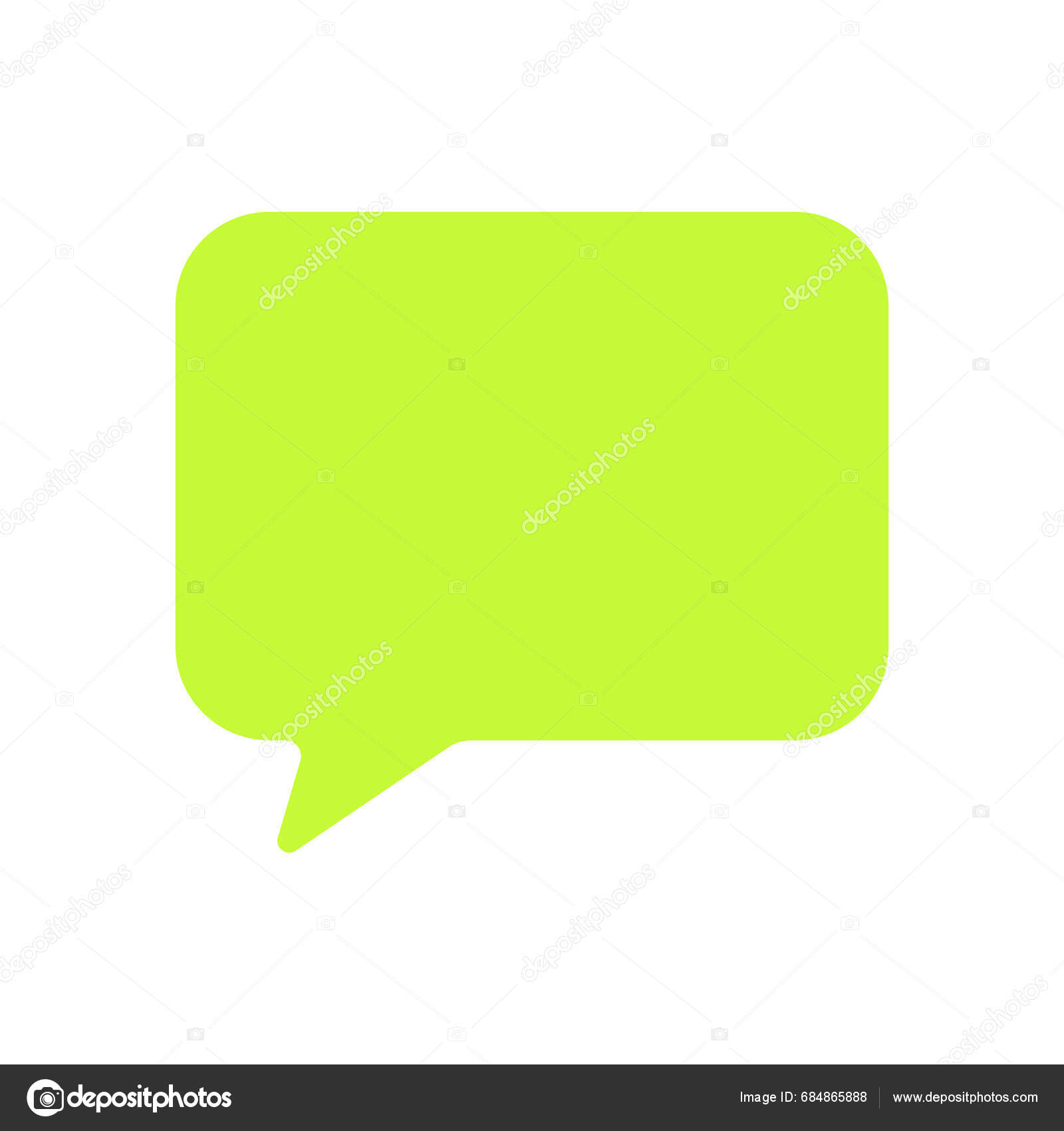 Green Color Speech Bubble Vector Illustration Isolated White Background ... Green Color Speech Bubble Vector Illustration Isolated White Background ...