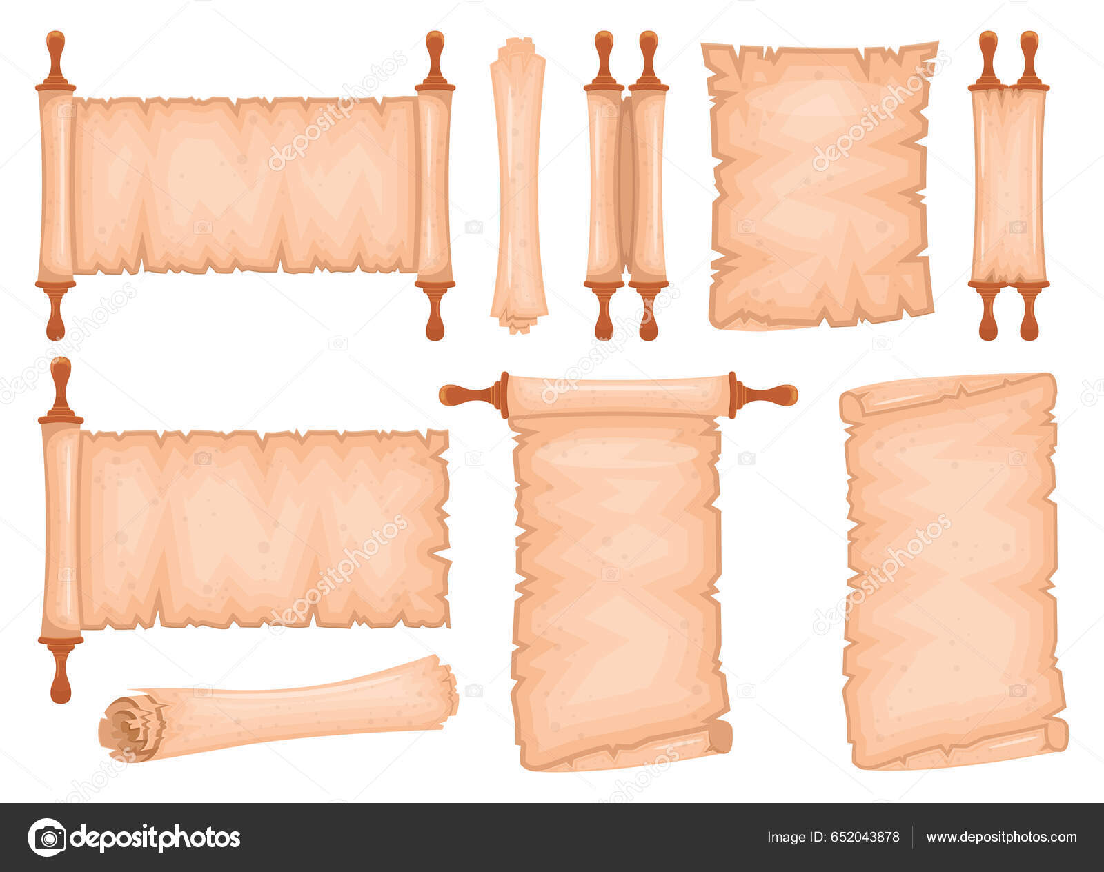 Old Scroll Vector Design Illustration Isolated White Background Stock ...
