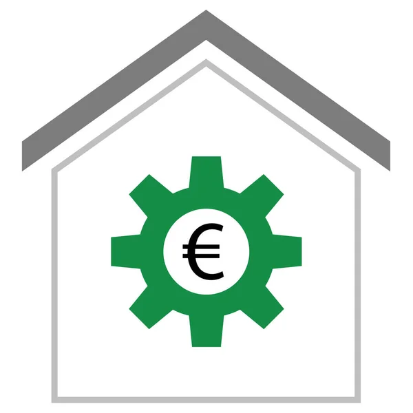 Symbol of the euro house stock fotografie, royalty free Symbol of the ...