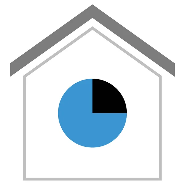 Pie chart house Imagens de Stock de Arte Vetorial | Depositphotos