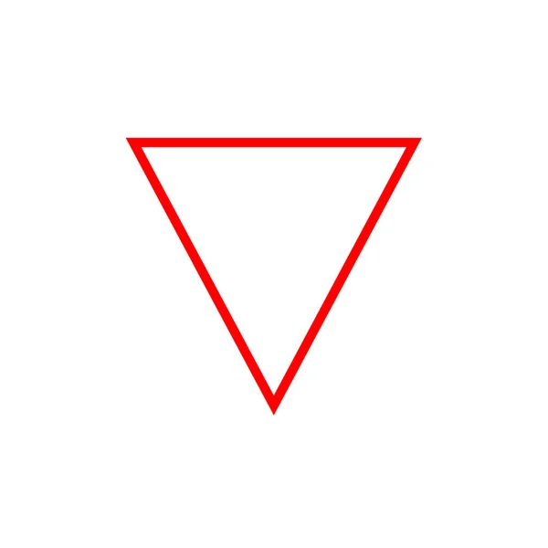Red Triangle Outline