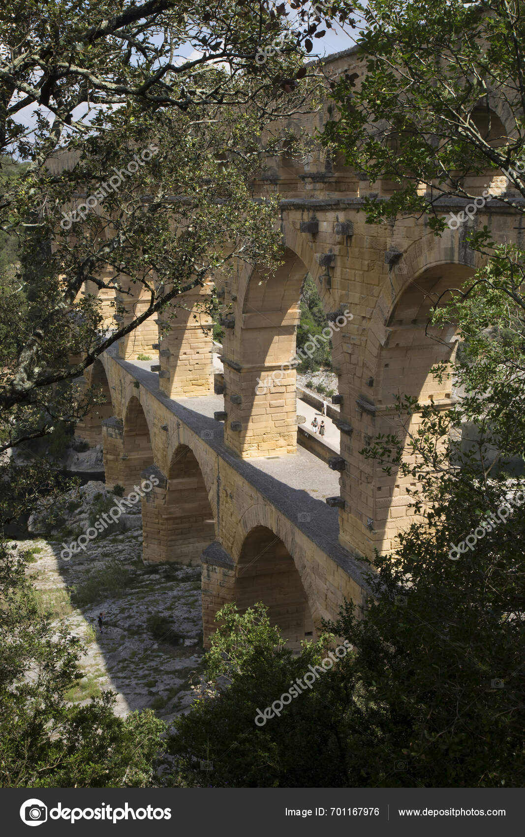 Ancient Roman Pont Gard Aqueduct Viaduct Bridge Highest All Ancient ...