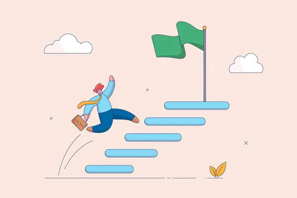 Success Step Concept Stairway Achieve Target Leadership Career Path ...