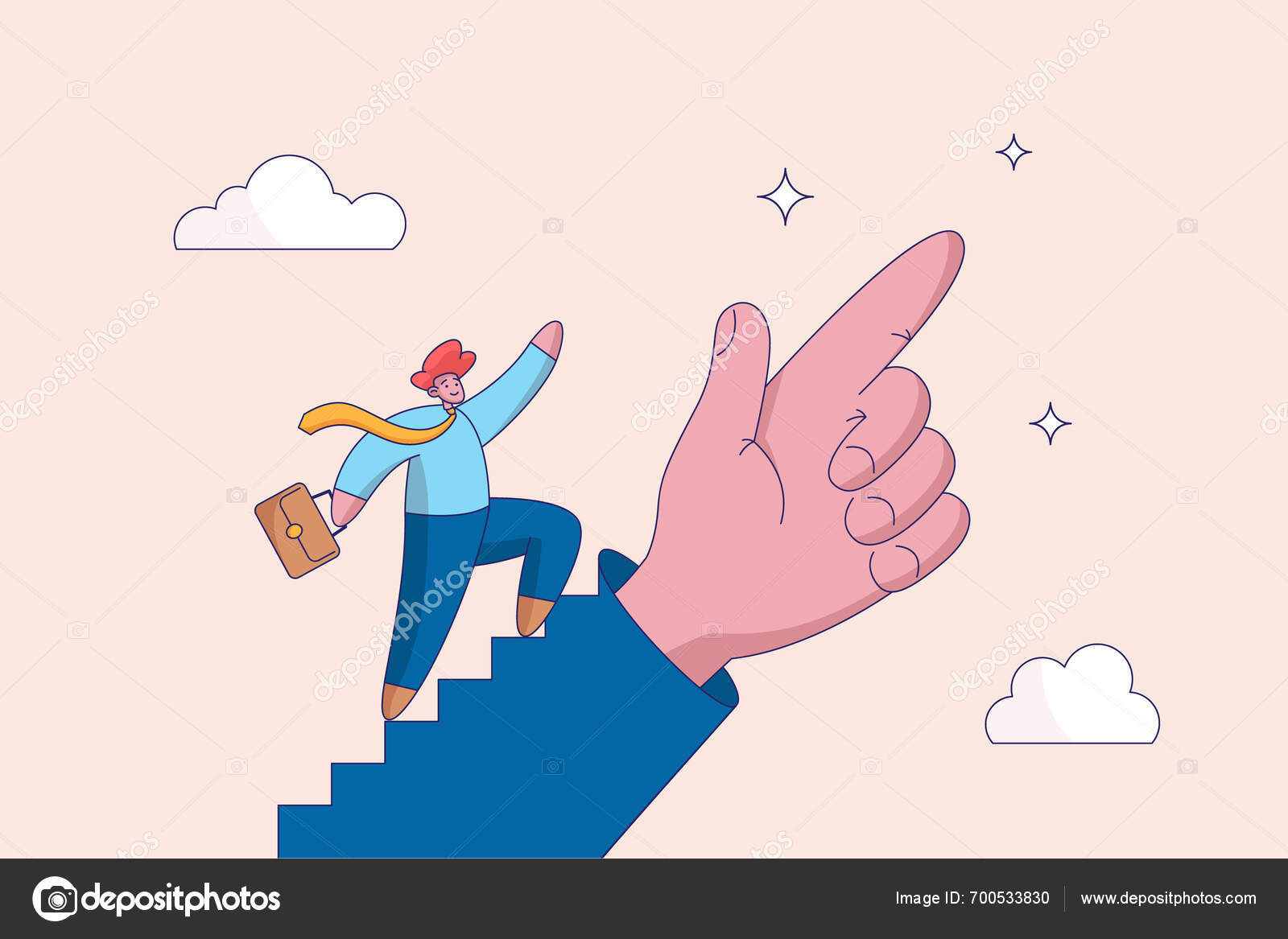 Success Step Concept Stairway Achieve Target Leadership Career Path ...