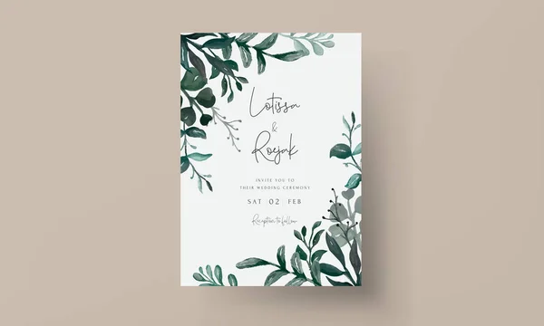 Rammer Akvarel Blomster Bryllup Invitation Kort Stock-vektor af ...