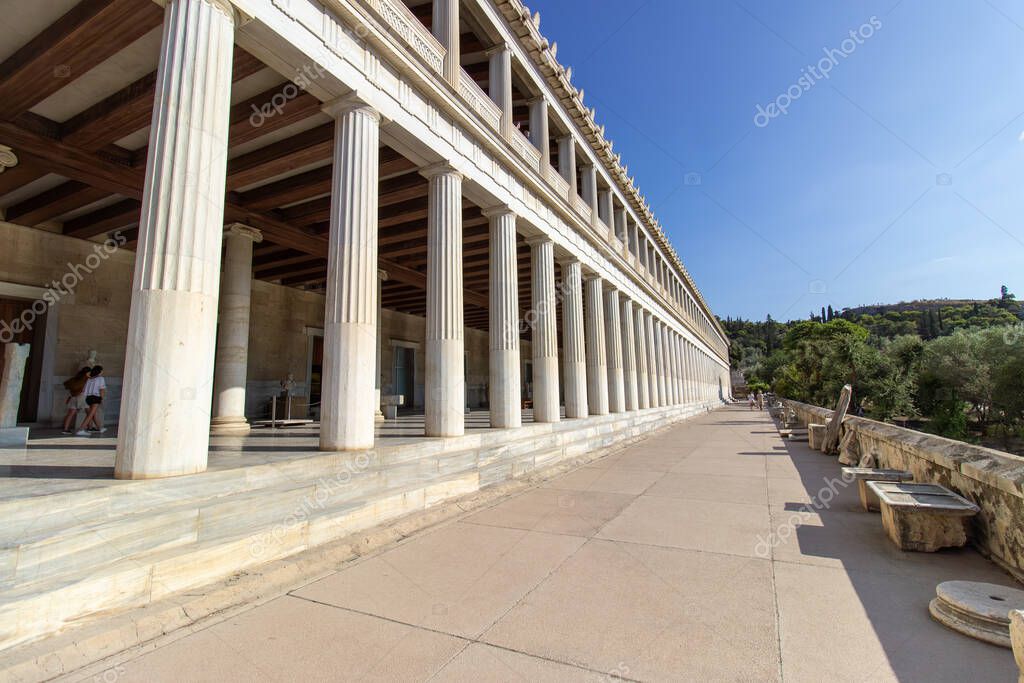 Stoa of Attalos: Majestic Hellenistic Architecture in the Agora of Athens, Housing the Museum of ...