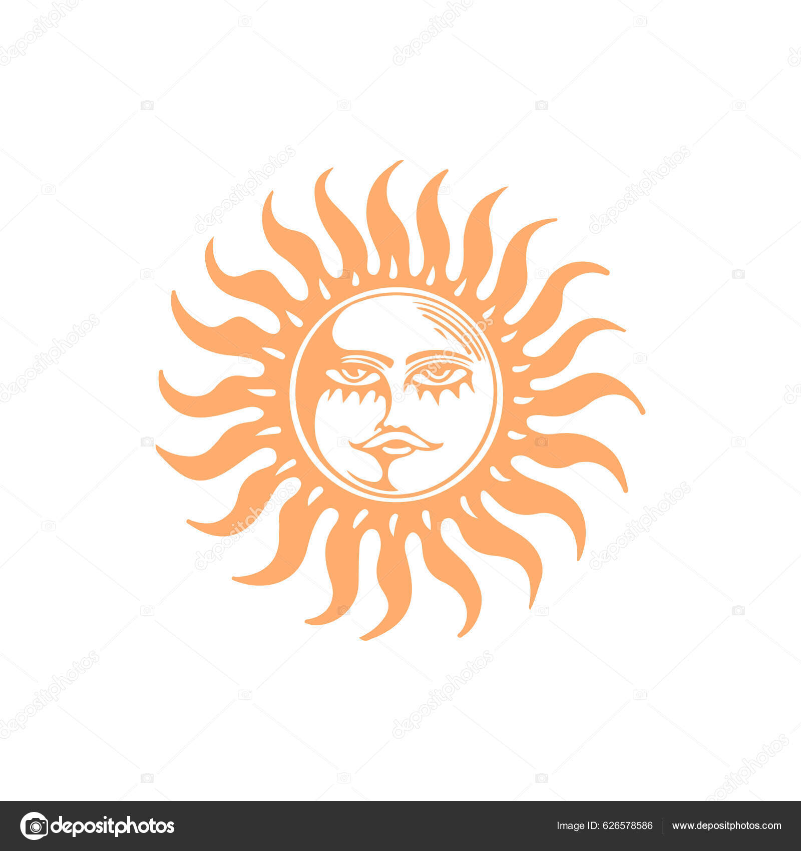 Sun Symbol Concept Vector Illustration Stock Vector By ©ahmadyusup 626578586