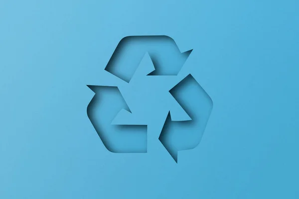 Blue recycle symbol Stock Photos, Royalty Free Blue recycle symbol ...