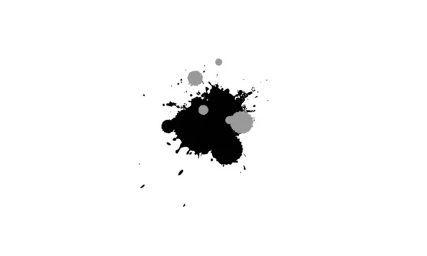 Black Dot Ink Painting Splatter Splash White Background Grunge Graphic ...
