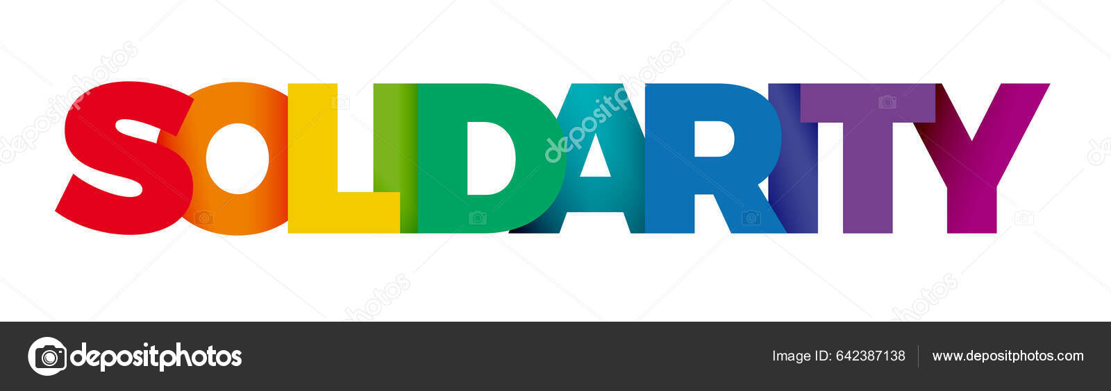 Word Solidarity Vector Banner Logo Colorful Text Stock Vector by ...