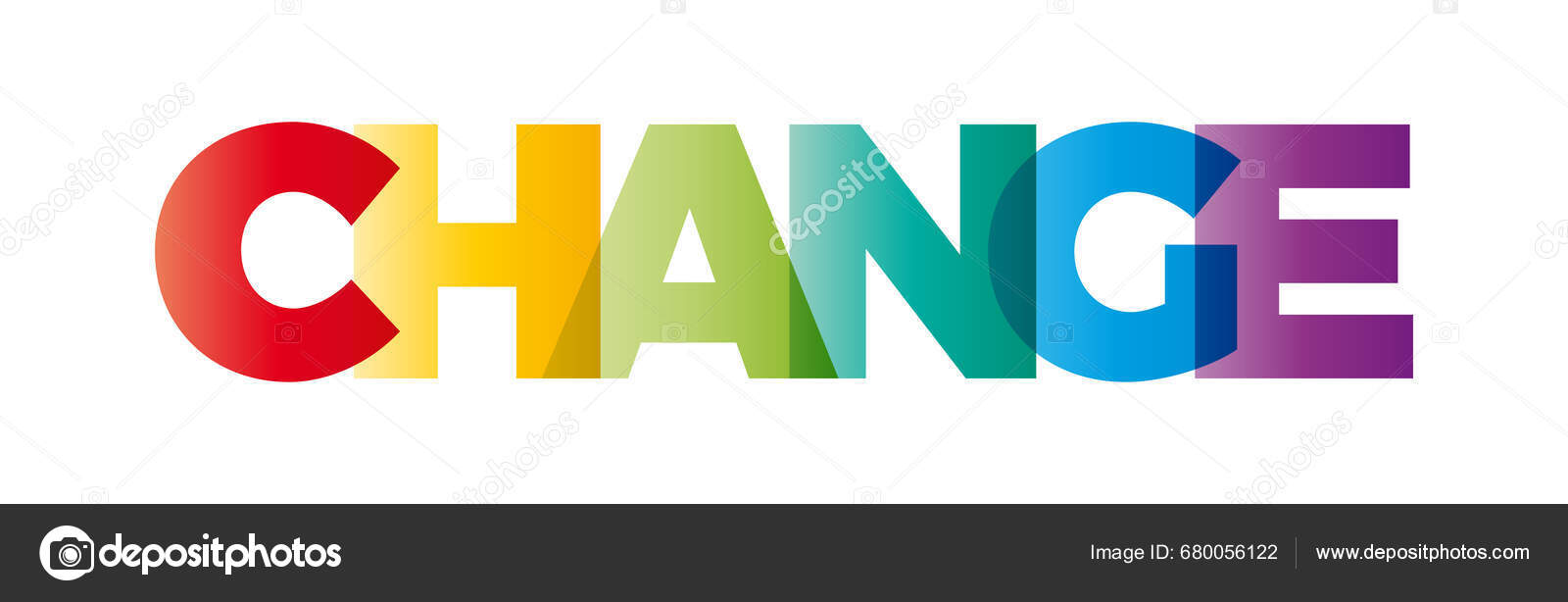 Word Change Vector Banner Text Colored Rainbow Stock Vector by ©LuckyTD ...
