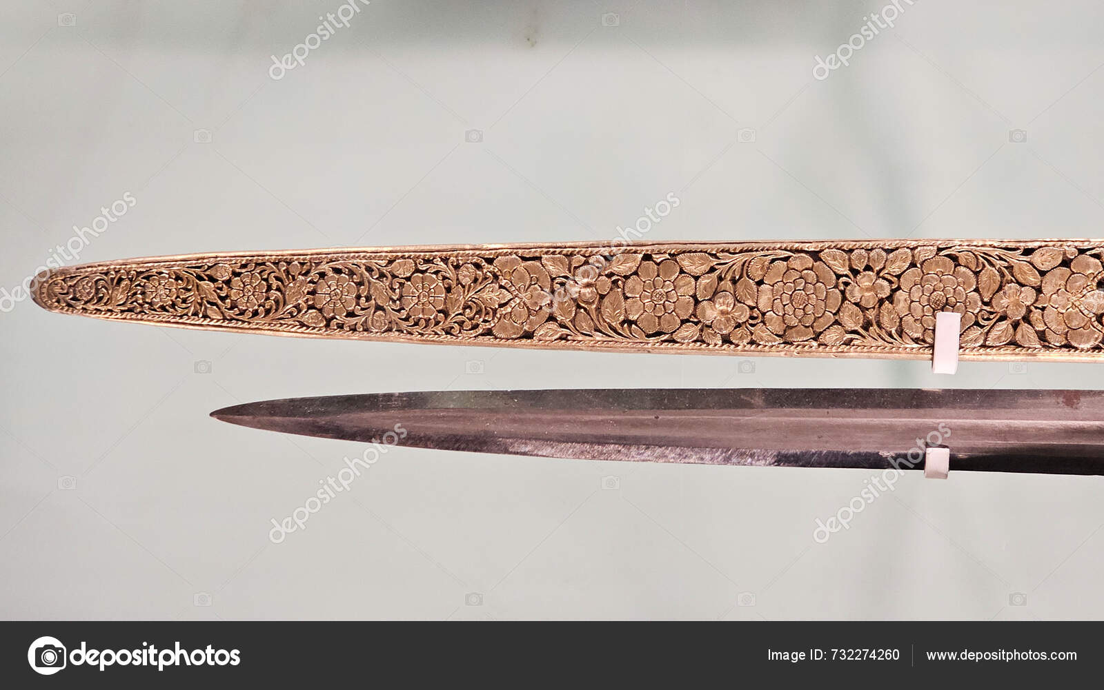 Picture Rajput Thalwar Sword Designed Carved Blade Wepons Mewar Army ...