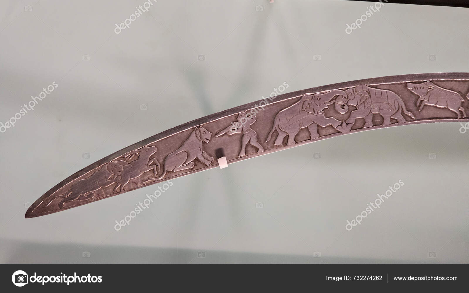 Picture Rajput Thalwar Sword Designed Carved Blade Wepons Mewar Army ...
