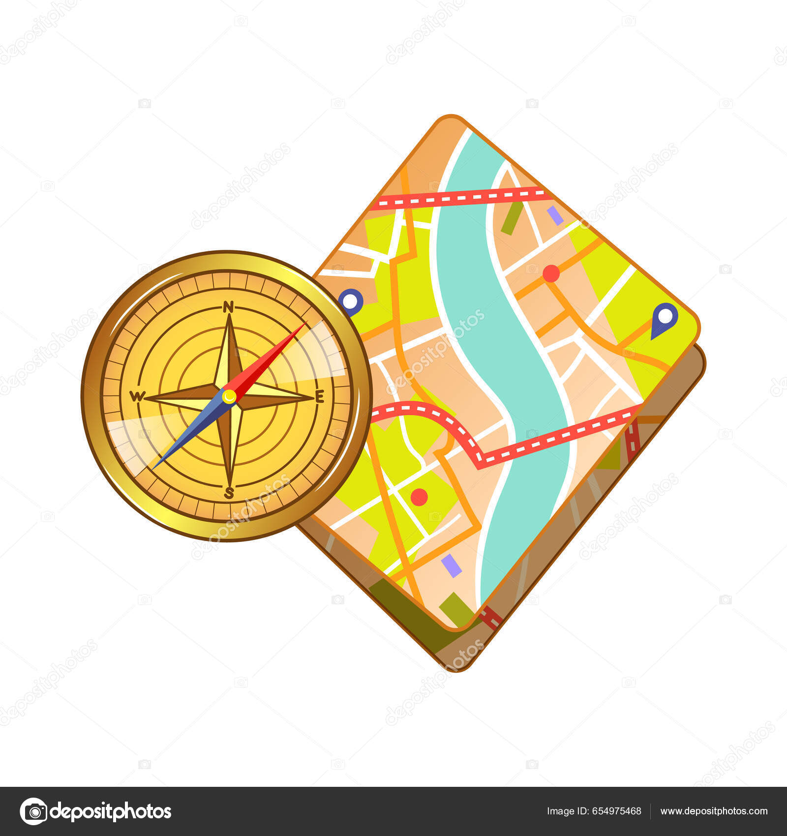 Map Compass Vector