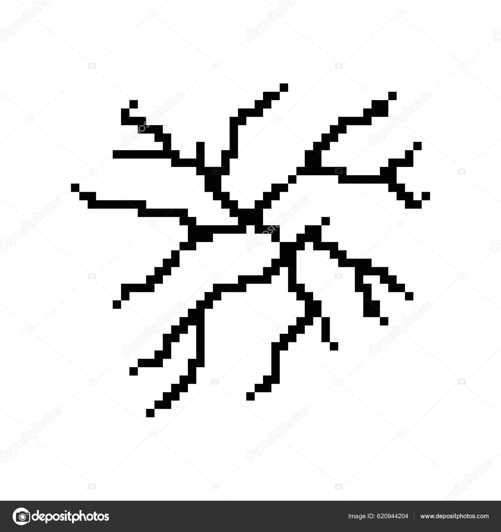 Arte Píxeles Crack Negro Ilustración Vectorial Vector de stock por ...