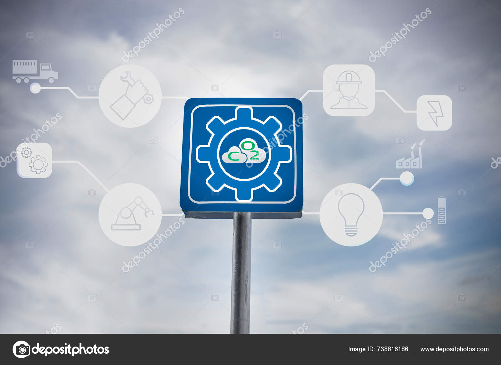 Co2 Sign Concept Illustrating How Rising Carbon Dioxide Levels ...