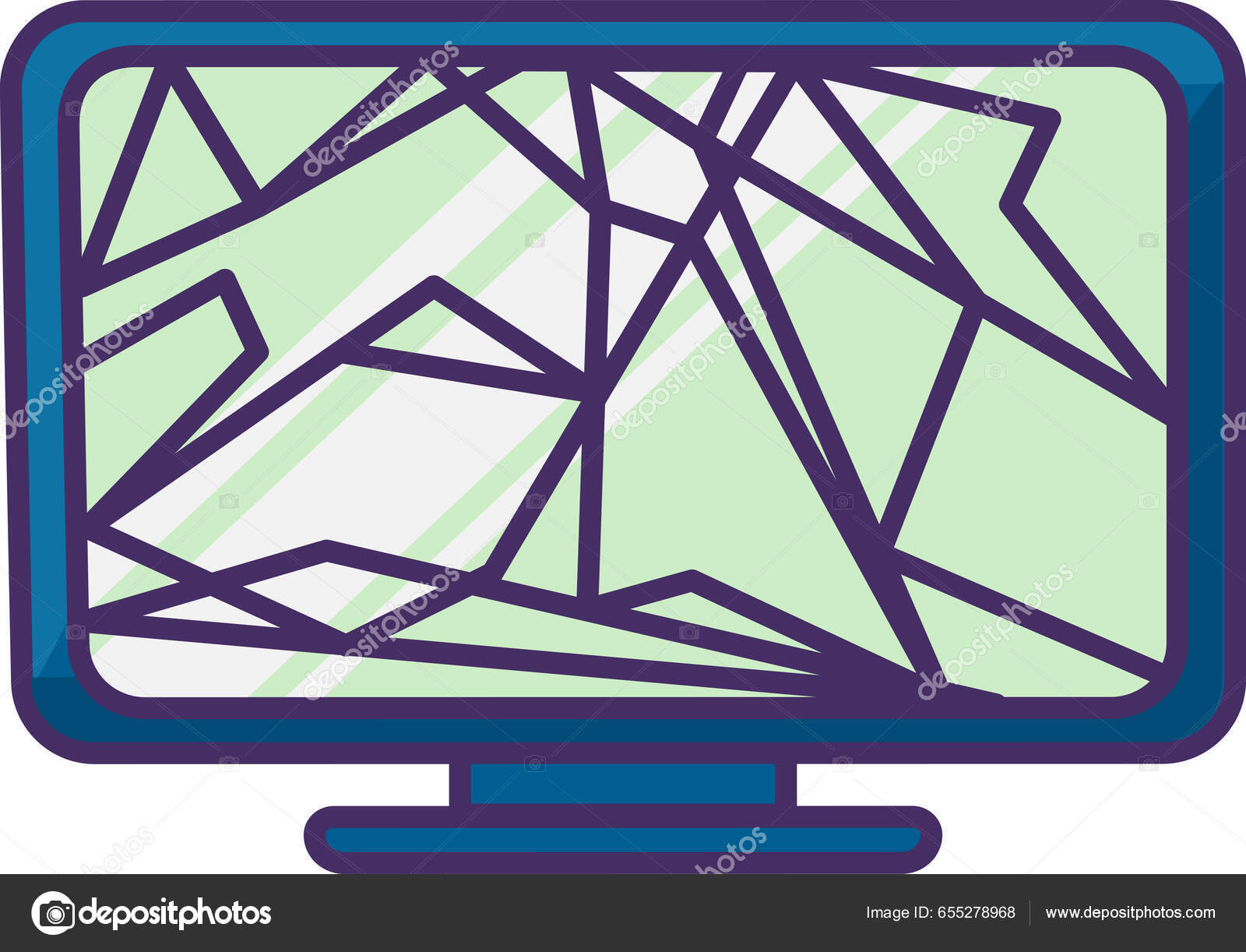 Pantalla Con Monitor Roto Dispositivos Electrónicos Para Hogar ...