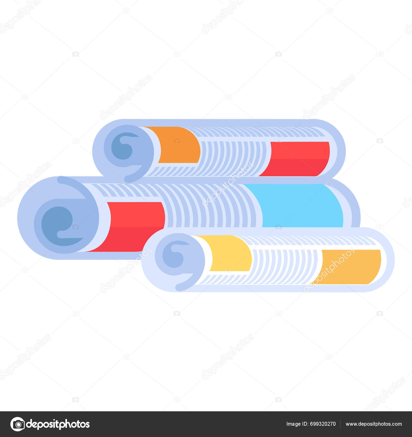 Sorting Paper Office Waste Stack Rolled Paper Newspapers Recycling ...