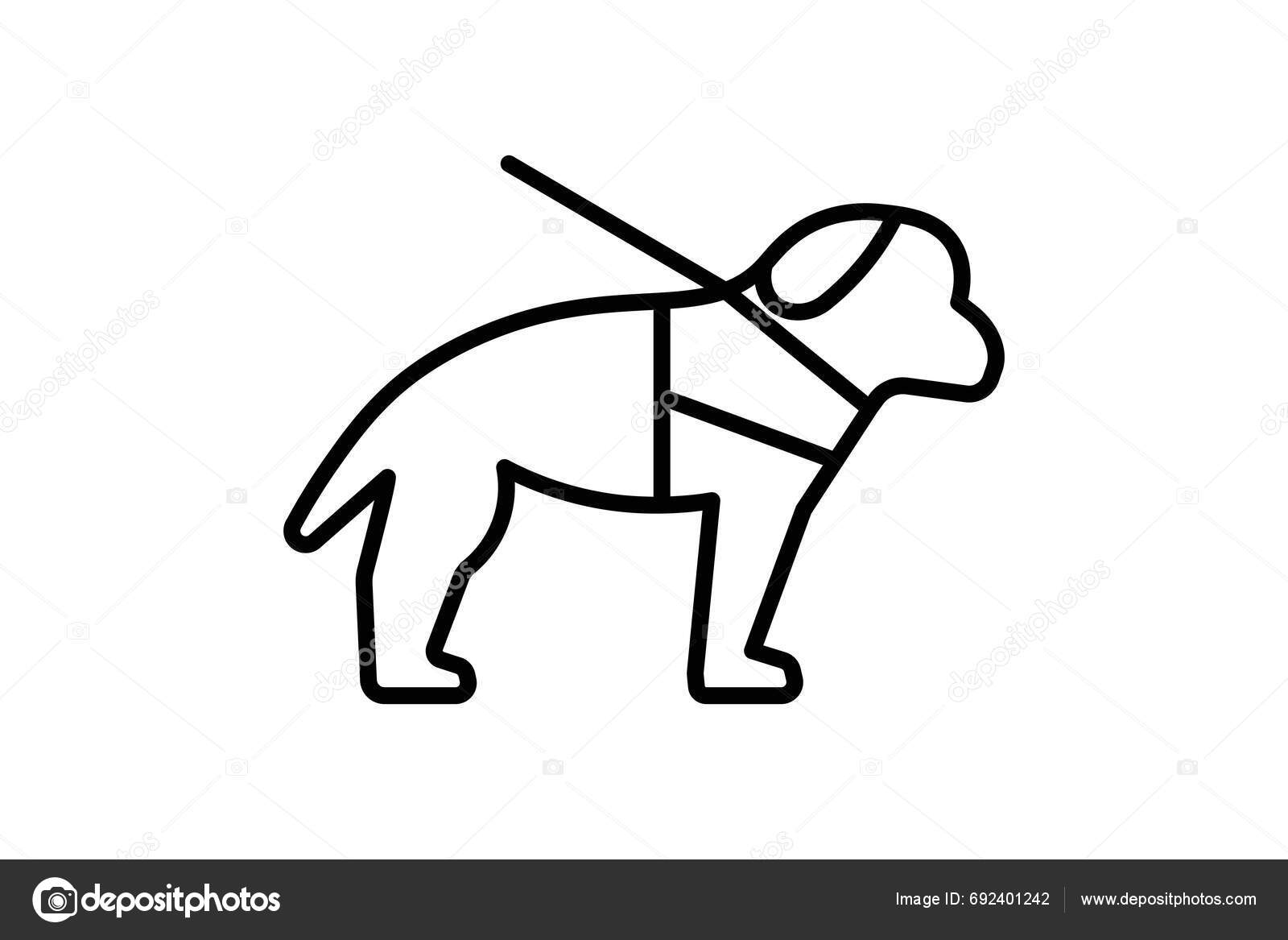 Guide Dog Icon Icon Related Disability Disability Symbol Line Icon ...