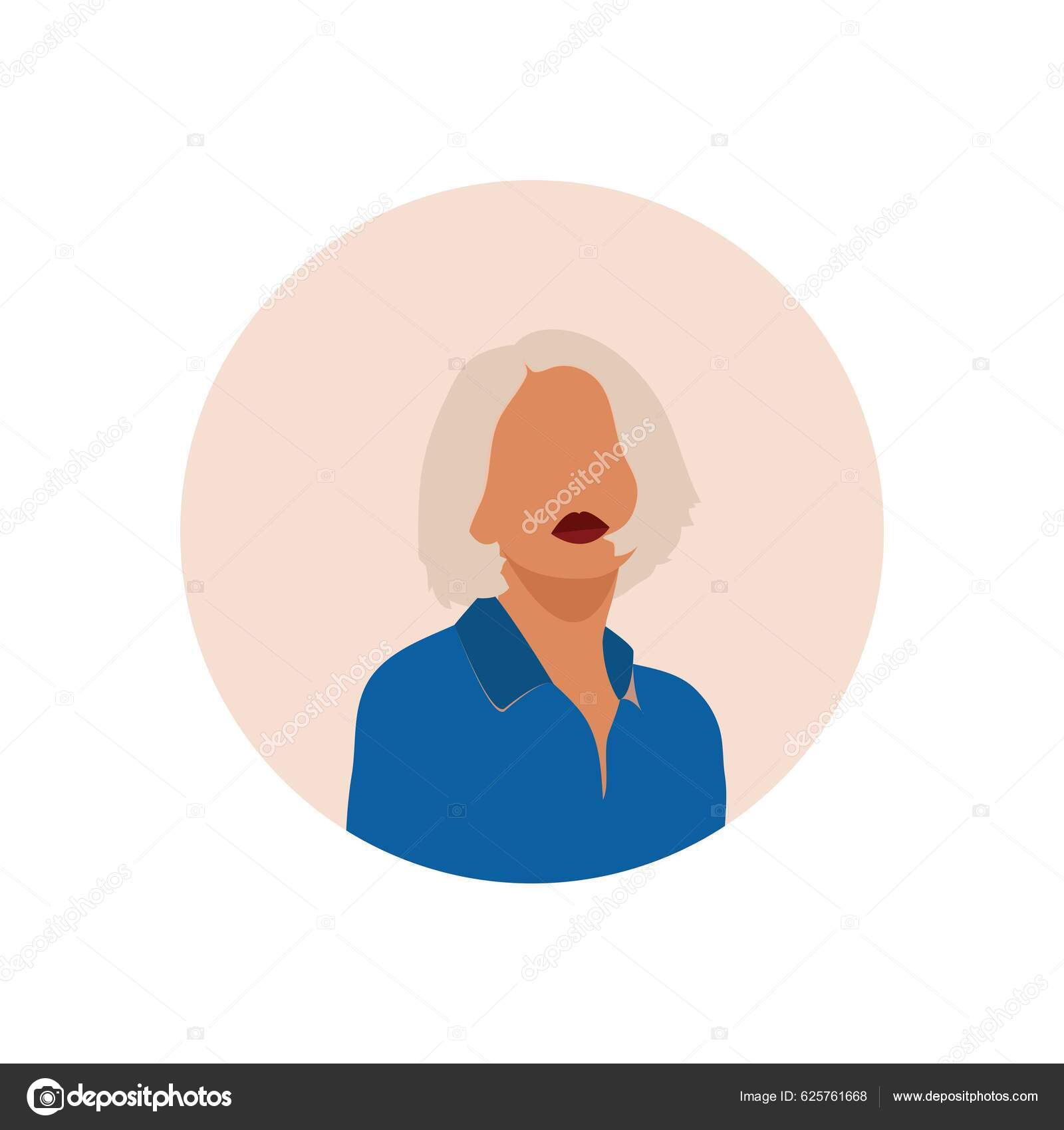 Profile Image Female Avatar Social Networks Half Circle Fashion Beauty ...