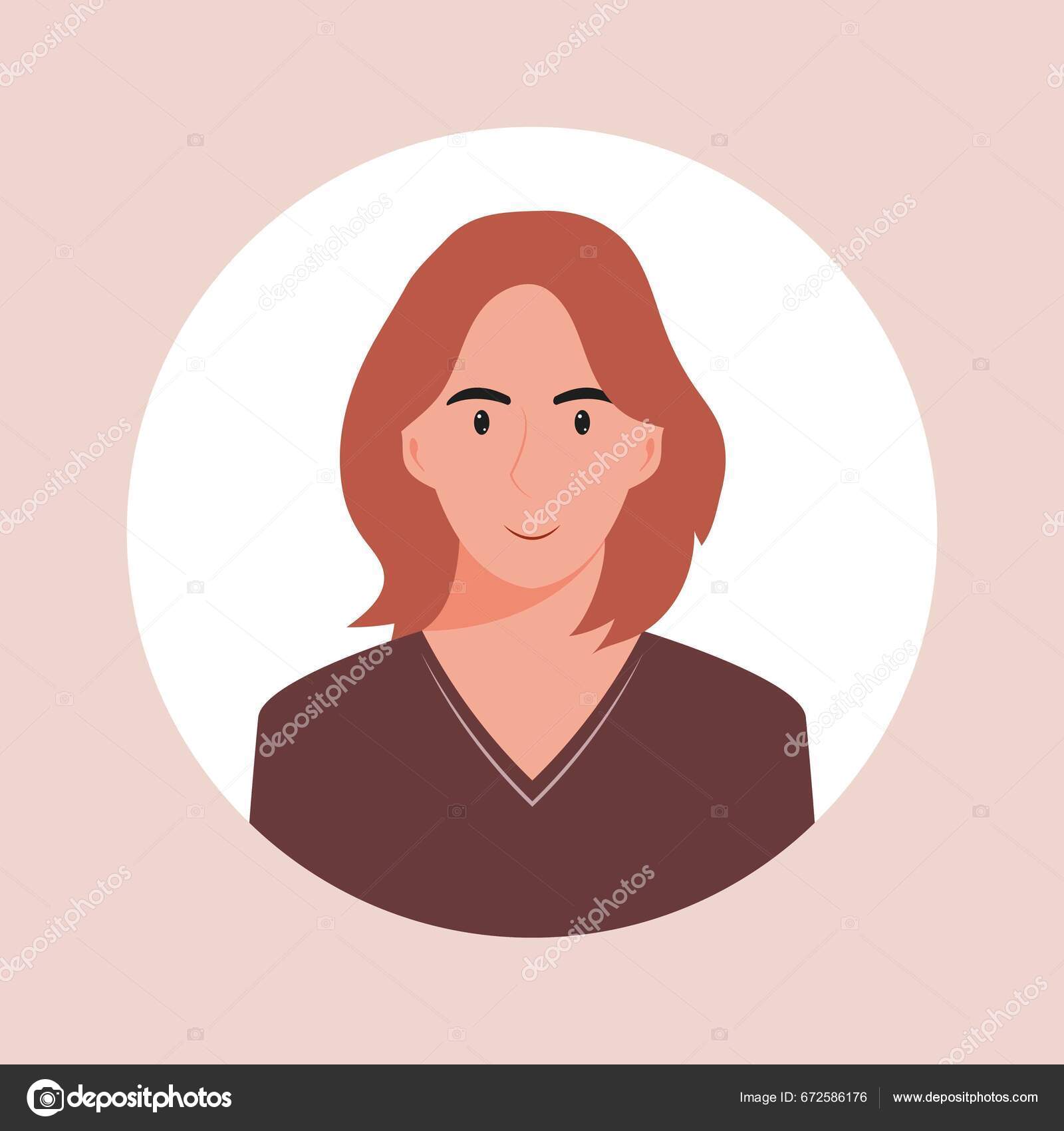 Circle Avatar Portrait Women Various Races Hairstyles Collection User ...