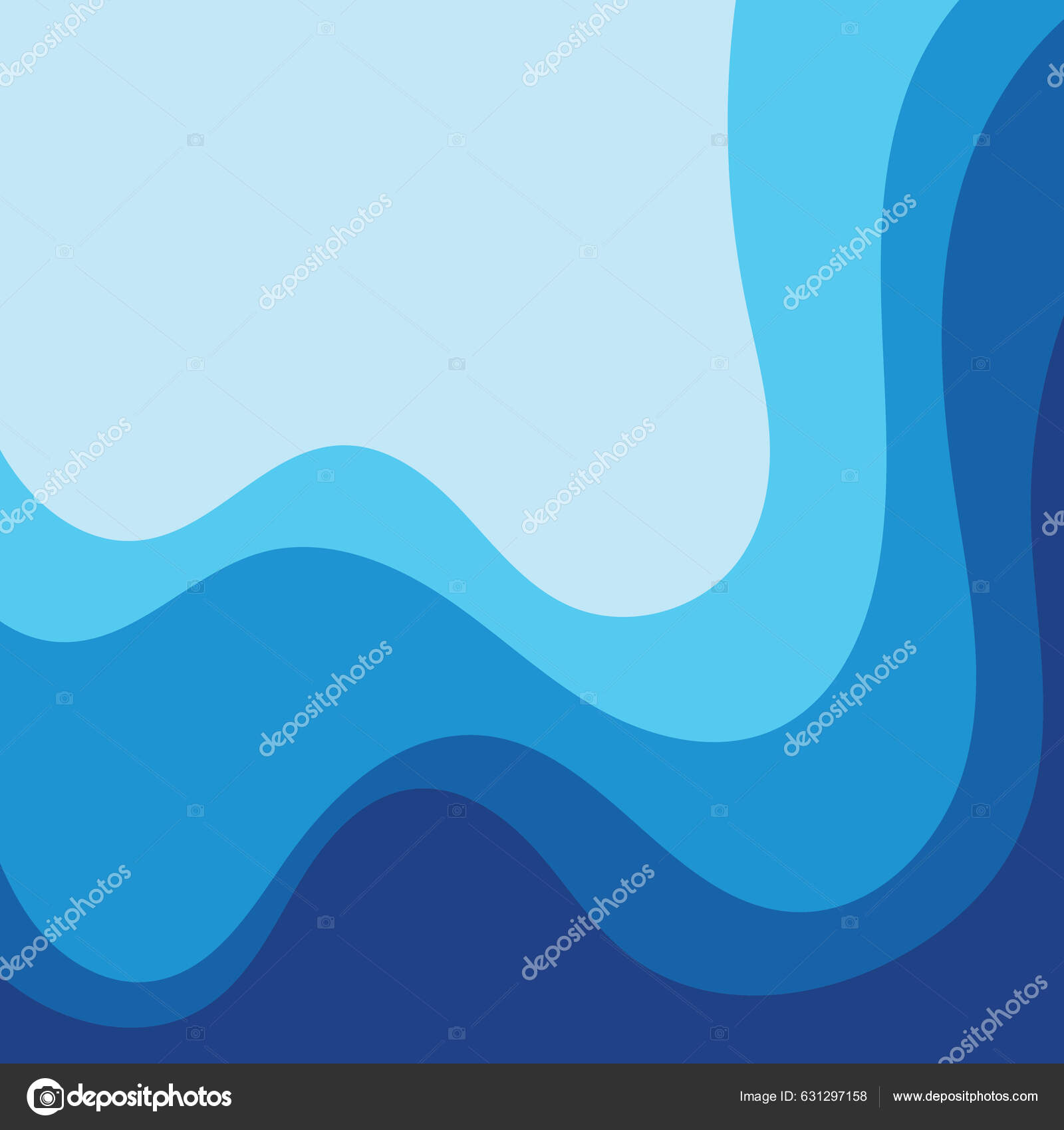 Ola Azul Baground Fondo Pantalla Vector Vector de stock por ...