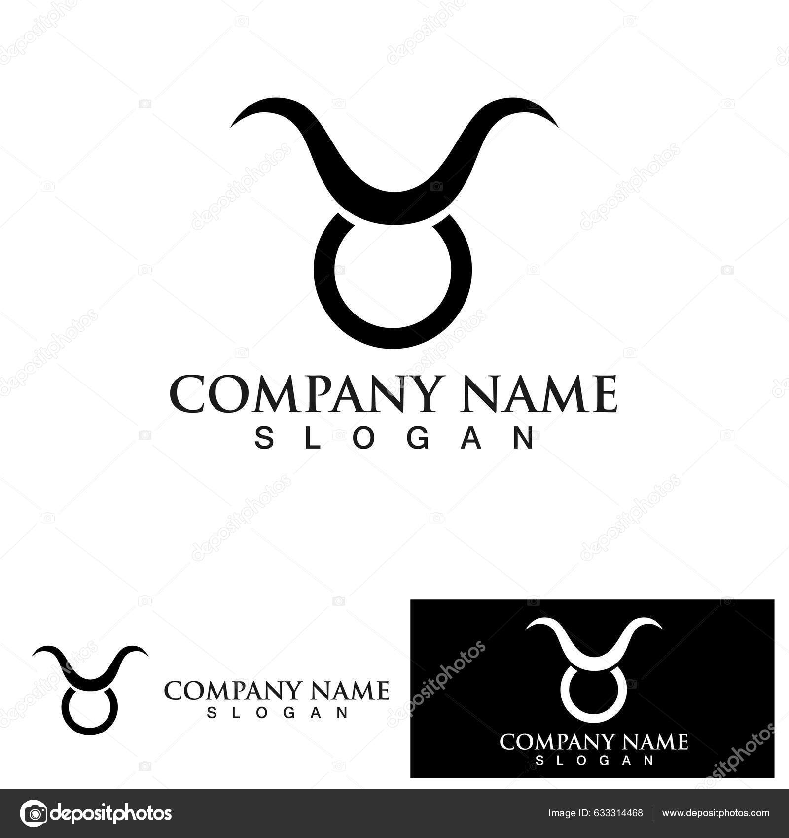 Cow Head Symbols Logo Vector Templat Stock Vector by ©Hatigraphic 633314468