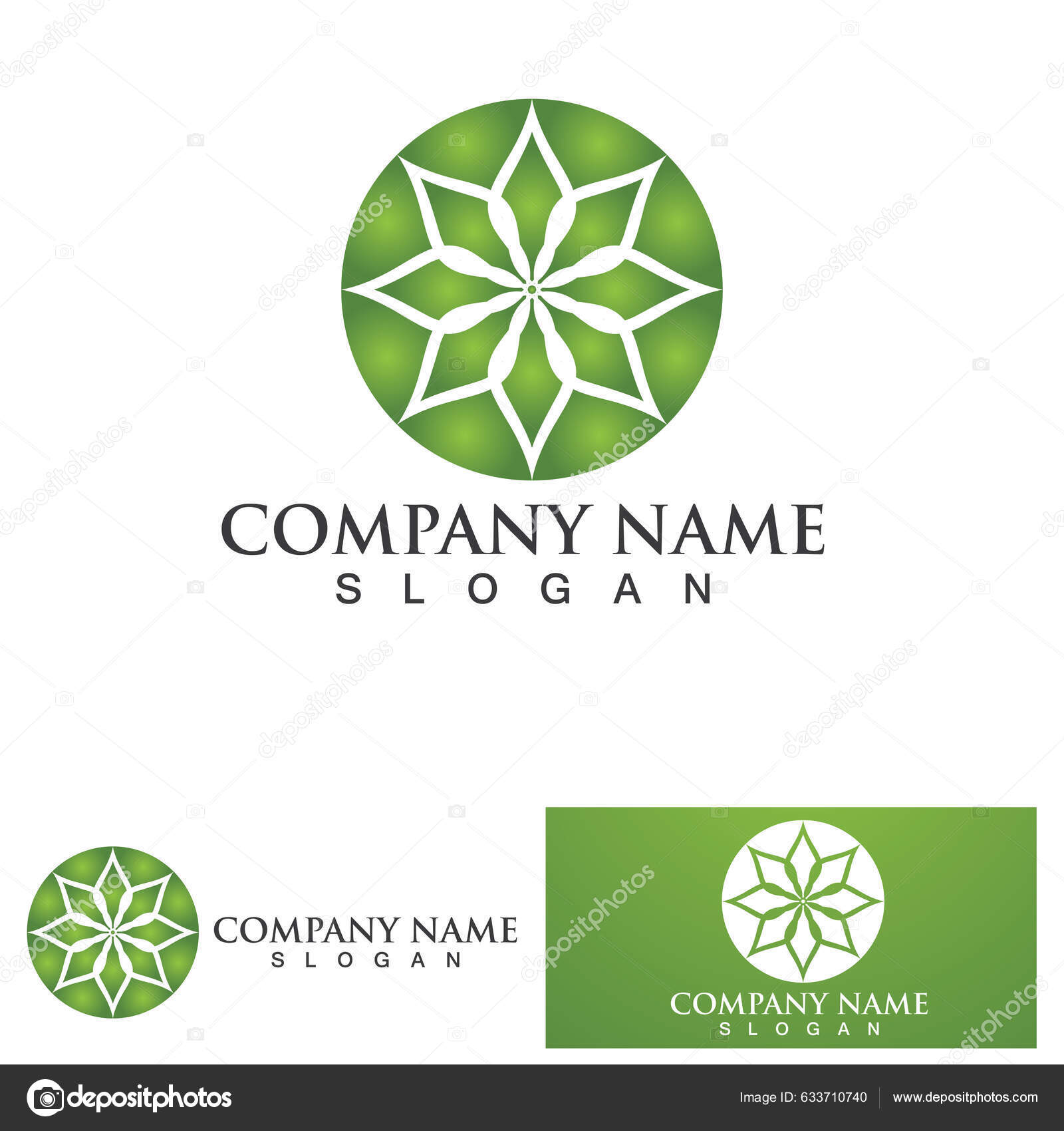 Saham Desain Logo Yoga Meditasi Manusia Dalam Gambar Vektor Bunga ...