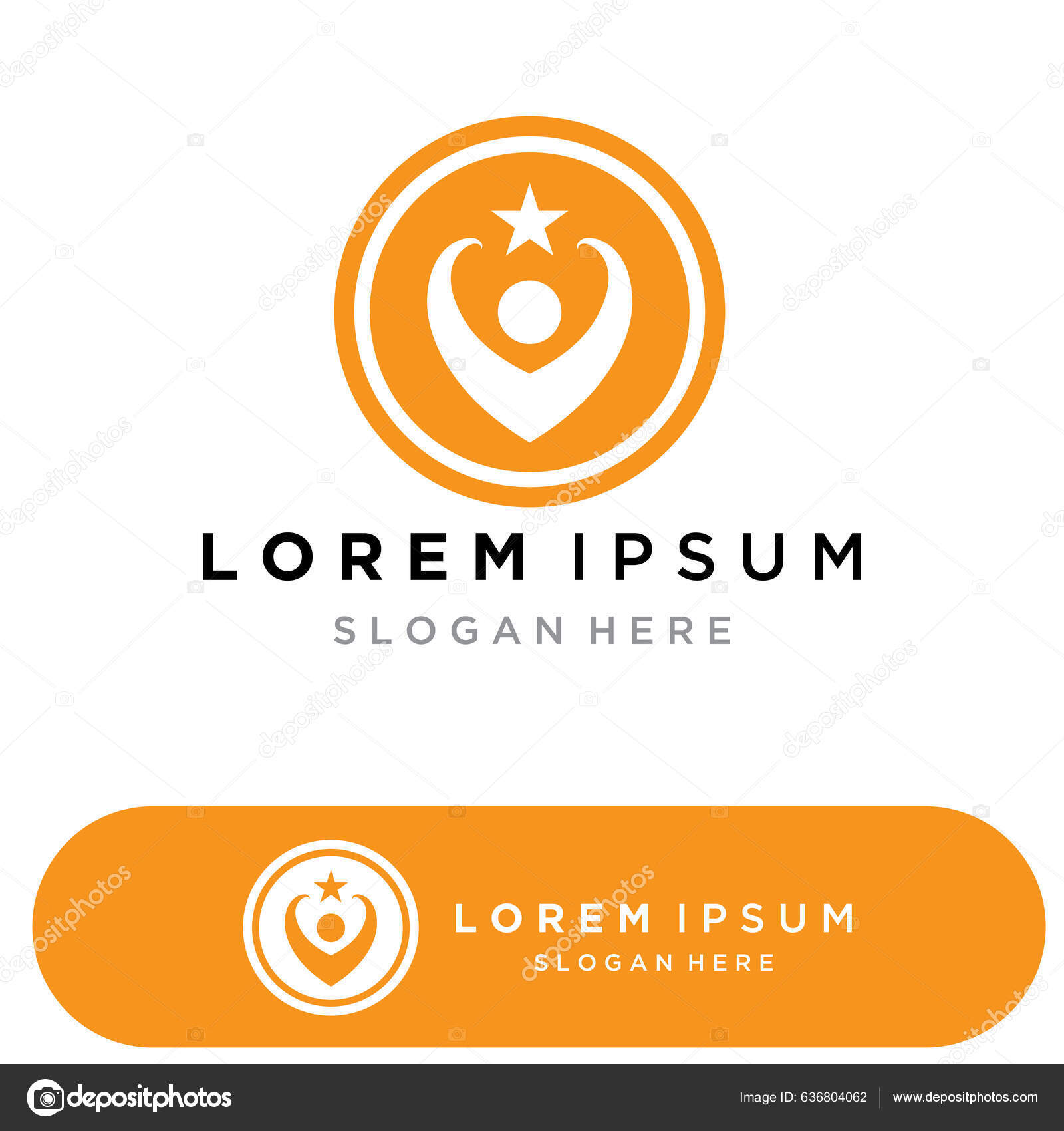 Gente Estrella Éxito Logo Símbolo Vector Vector de stock #636804062 de ...