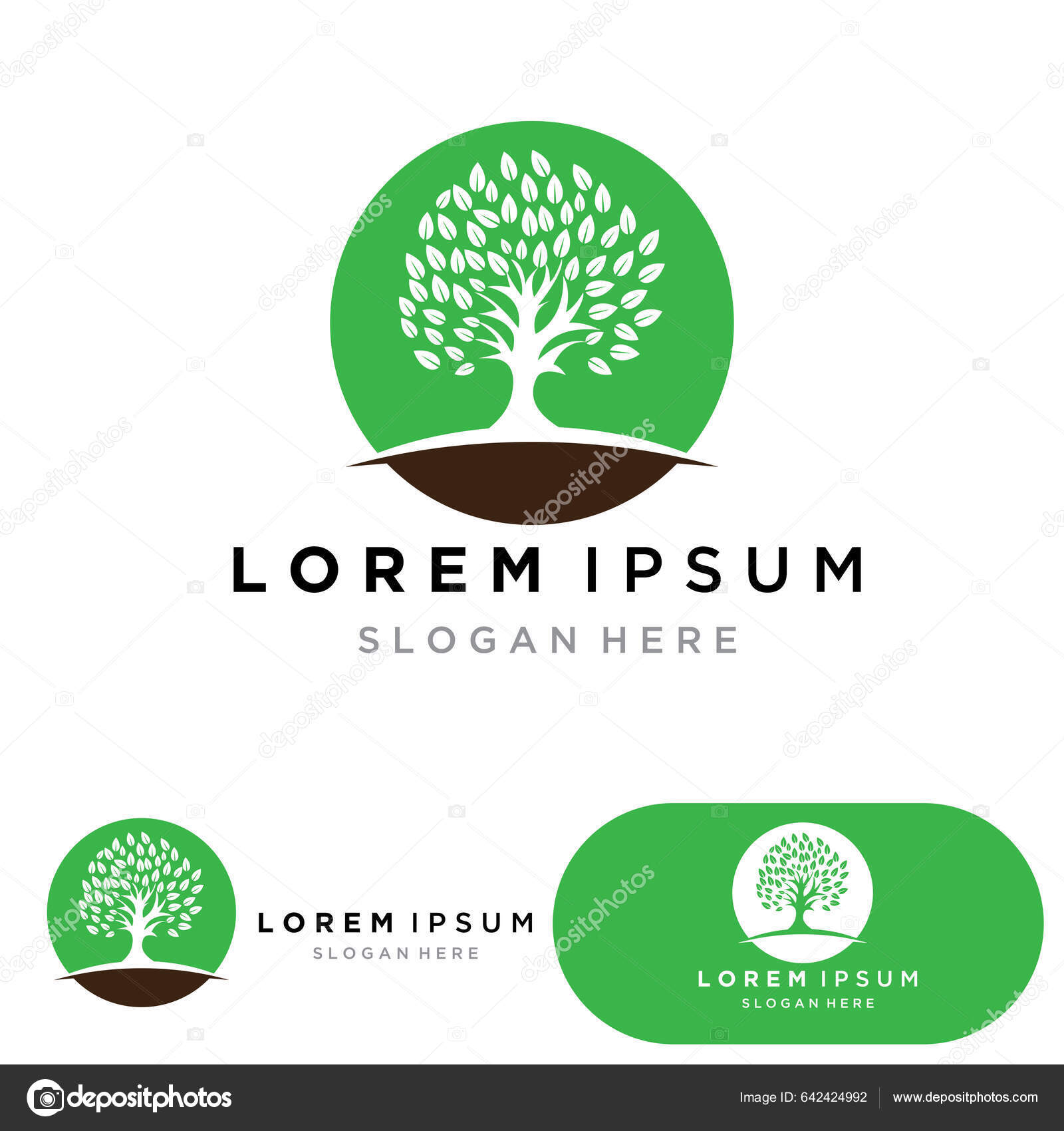 Tree Logo Icon Vector Illustration Design Vector Silhouette Tree ...
