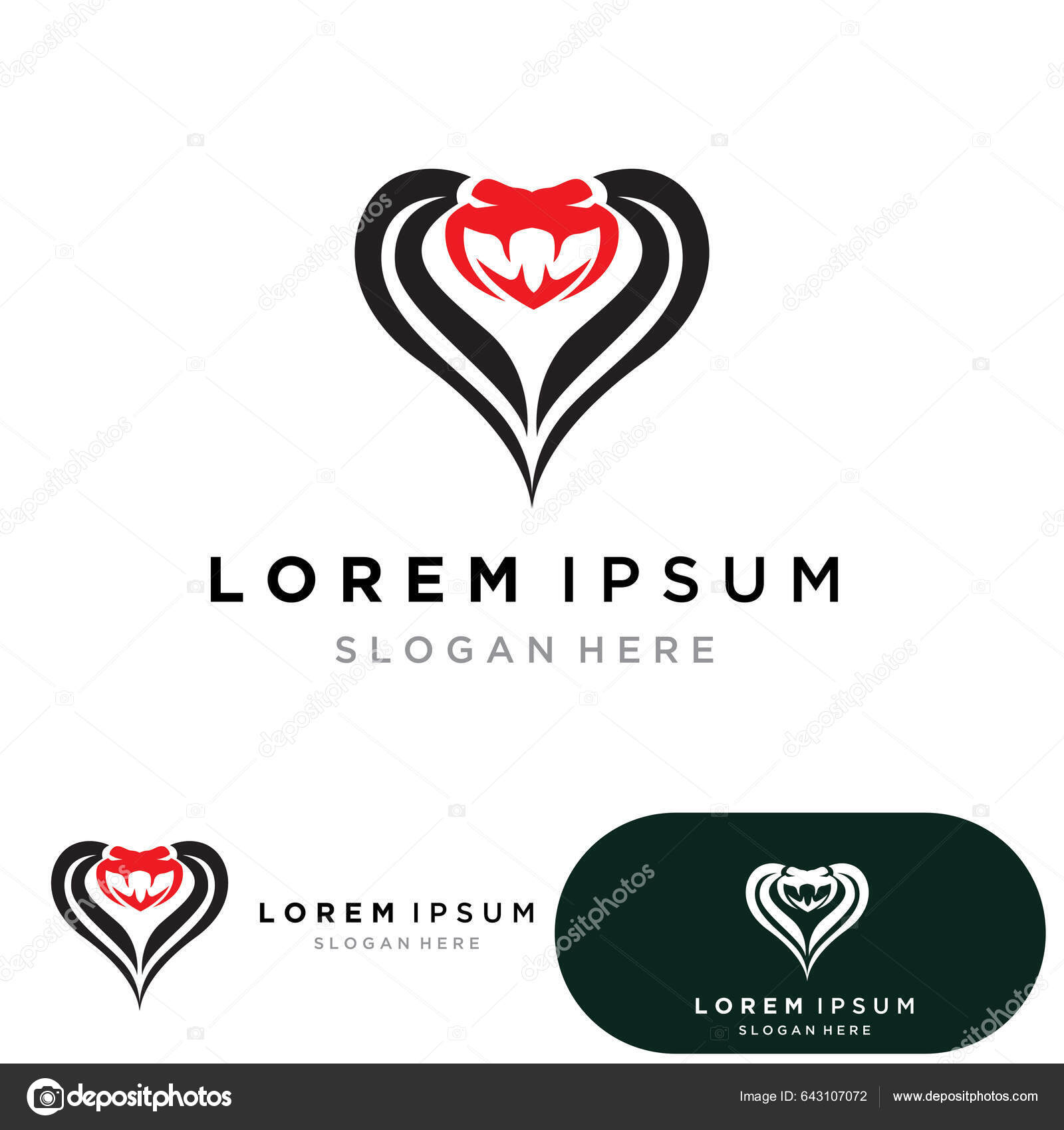 Serpiente Serpiente Logo Diseño Elemento Peligro Serpiente Icono ...