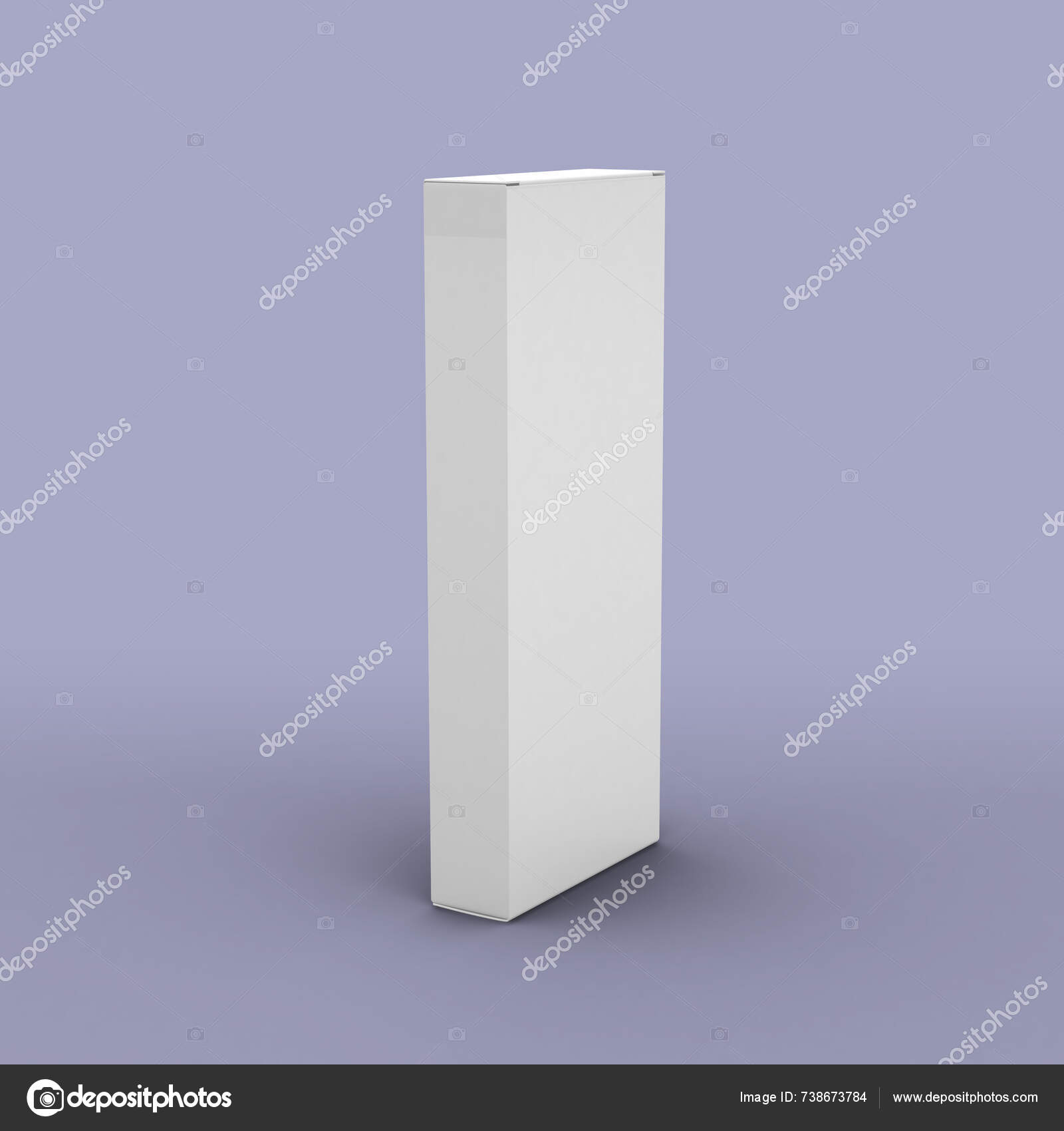 Long Narrow Box Packaging Template Product Design Mockup — Stock Photo ...