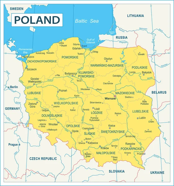 Grafika wektorowa Mapa polski miasta, Mapa polski miasta obrazy ...