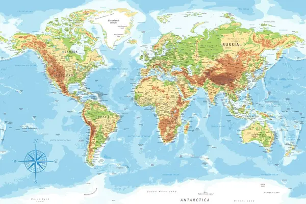 10,489,319 Geophysical map world Vector Images | Depositphotos