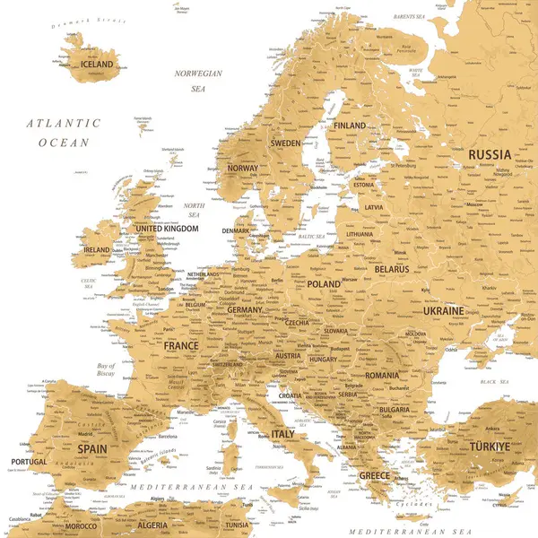 Europe - Highly Detailed Vector Map of the Europe. Idealmente para los ...
