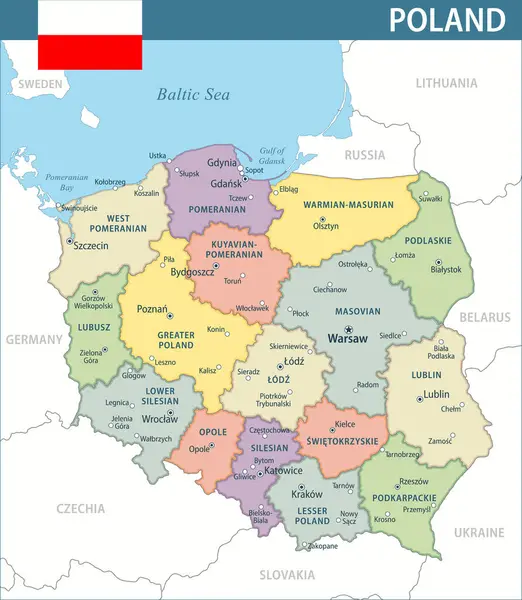 Grafika wektorowa Mapa polski miasta, obrazy wektorowe | Depositphotos