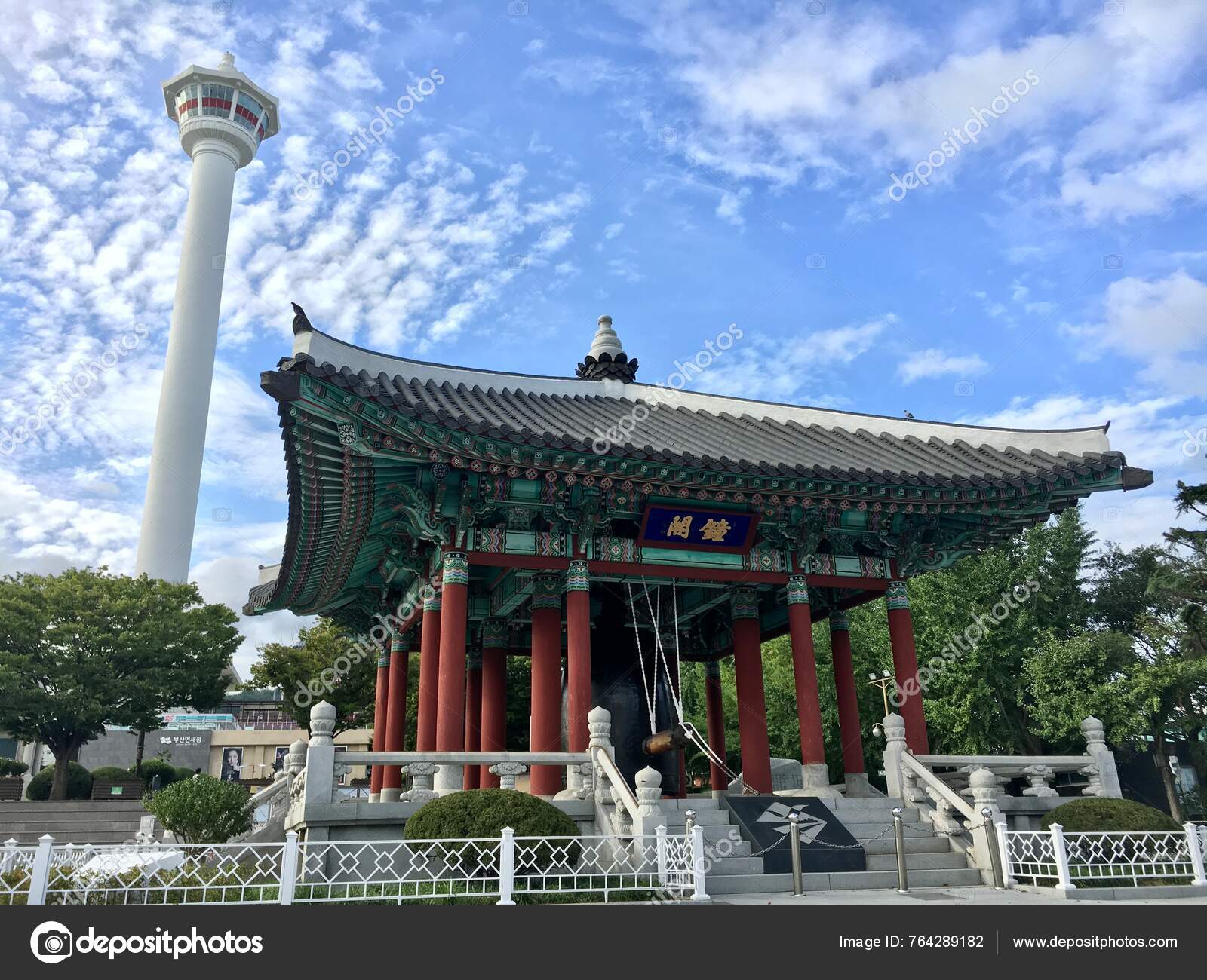 Busan South Korea September 2019 Traditional Korean Pavilion Busan ...