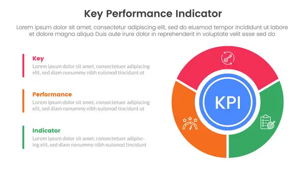 Kpi Chave Indicador Desempenho Infográfico Modelo Estágio Pontos Com Forma vetor(es) de stock de ...