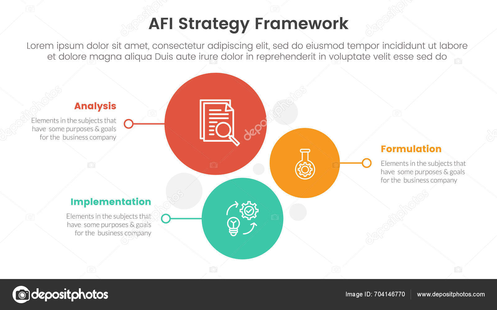 Image vectorielle Cadre Stratégie Afi Infographie Modèle D'étape Points ...