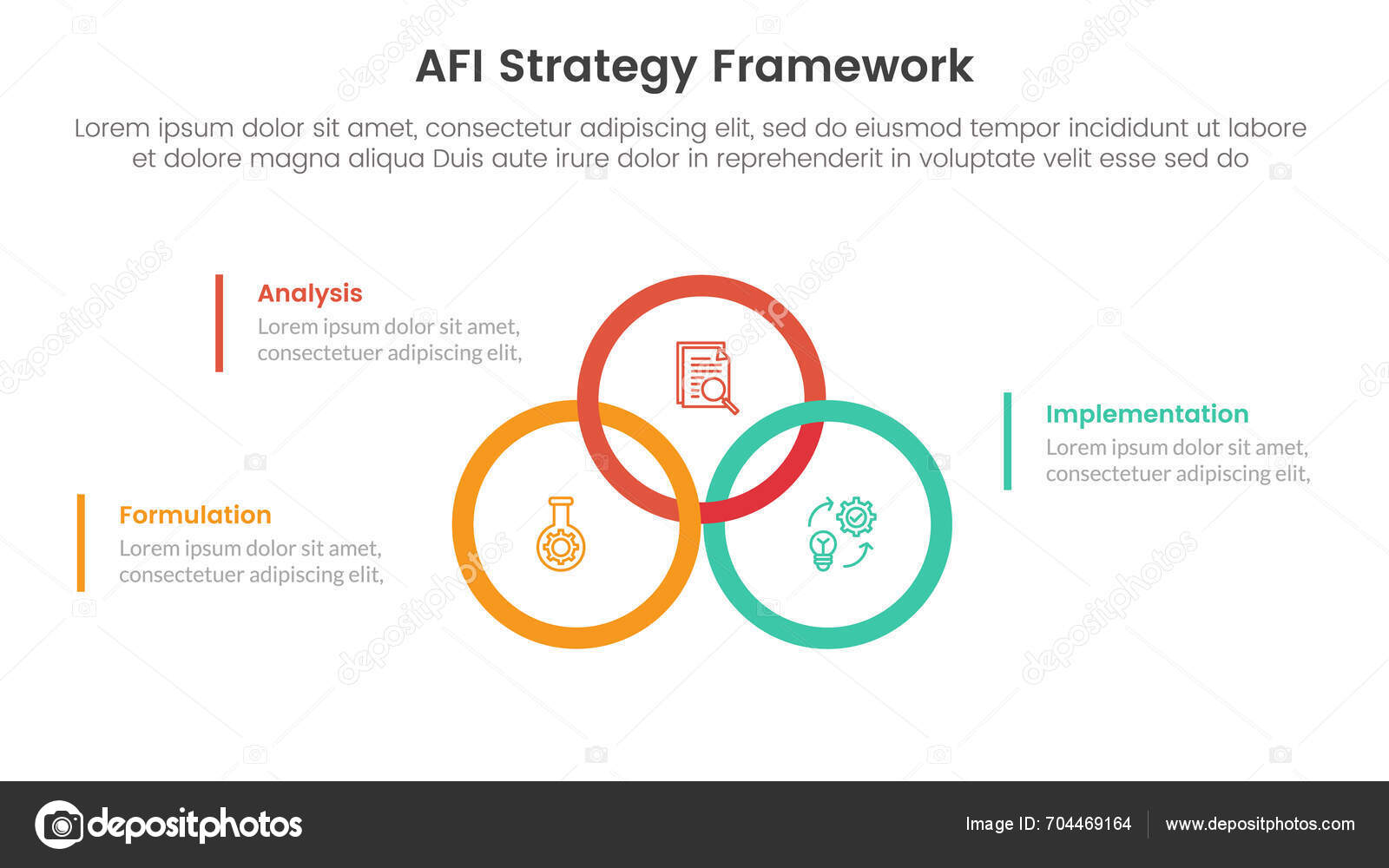 Image vectorielle Cadre Stratégie L'afi Infographie Modèle D'étape ...