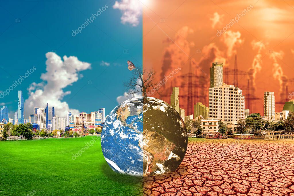 concepto de cambio climático y medio ambiente Condiciones de efecto ...