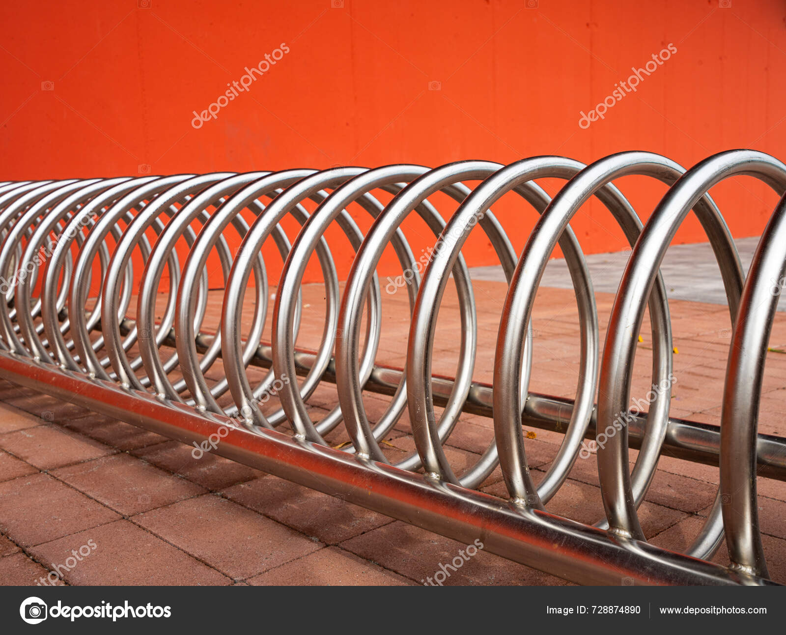 Bicycle Rack Sidewalk — Stock Photo © sergiodv #728874890