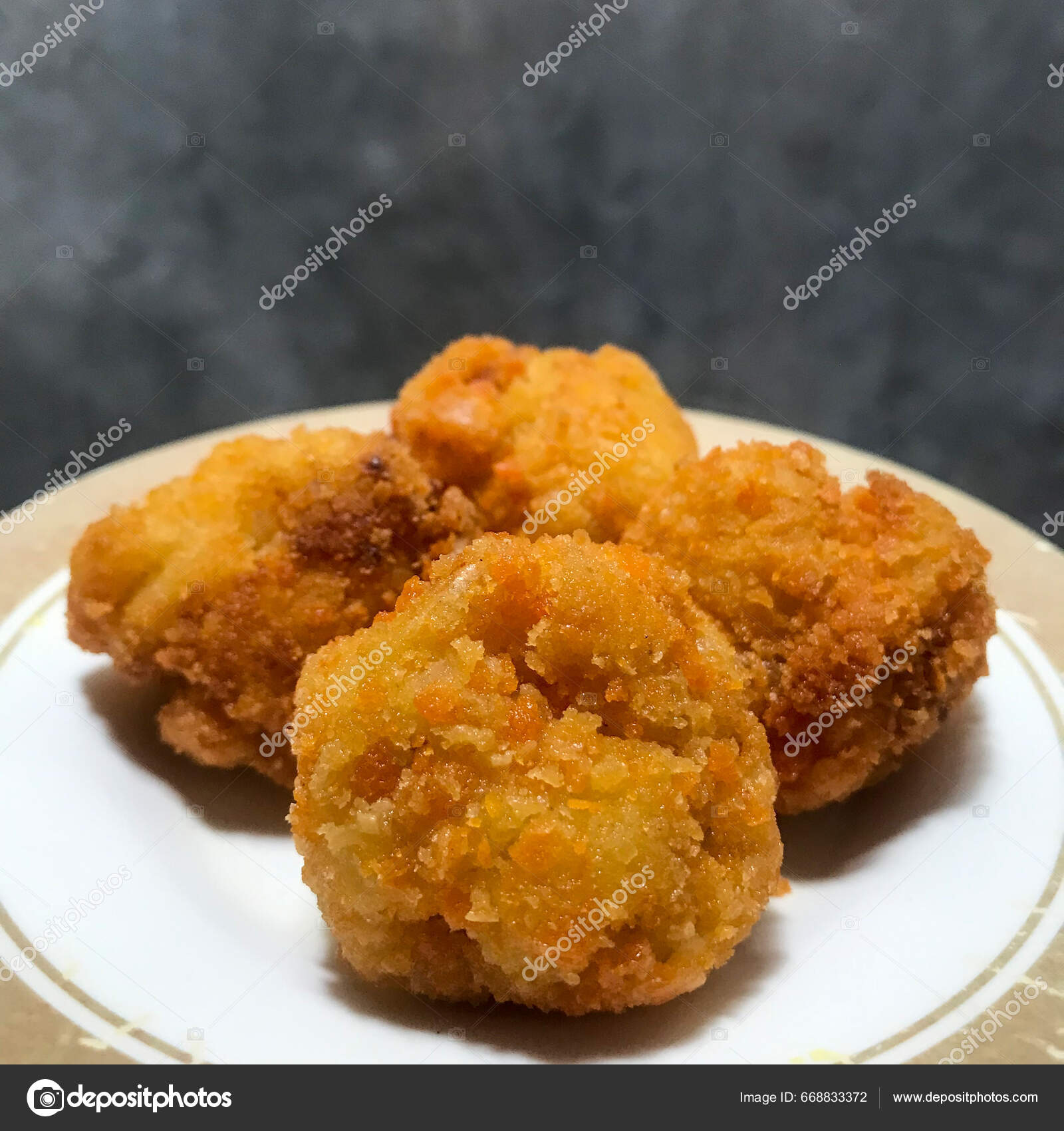 Food Menu Crispy Flour Fried Chicken Served Plate — Stock Photo ...