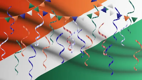 Republic Day Resplendence Tricolor Ribbon Vibrant Vector Immerse ...