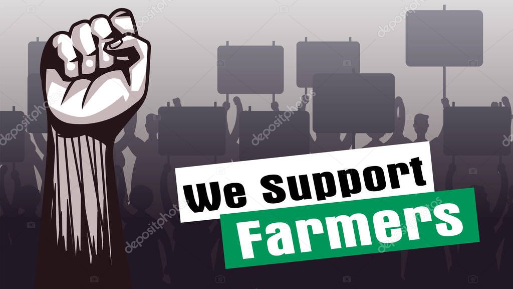 United Voices: Farmers 'Stand for Rights in Vibrant Vector Art ...