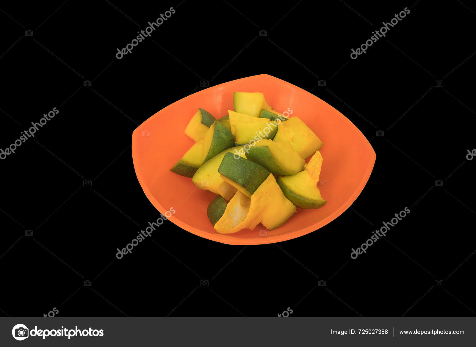 Top Long View Slices Mango Mango Pickle Saffron Color Bowl — Stock ...