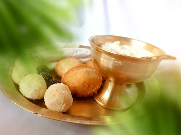 Assamese Traditional Food Items Pitha Laddu Doi Sira Assamese Gamosa ...